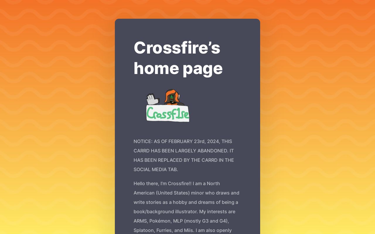 Crossfire’s home page